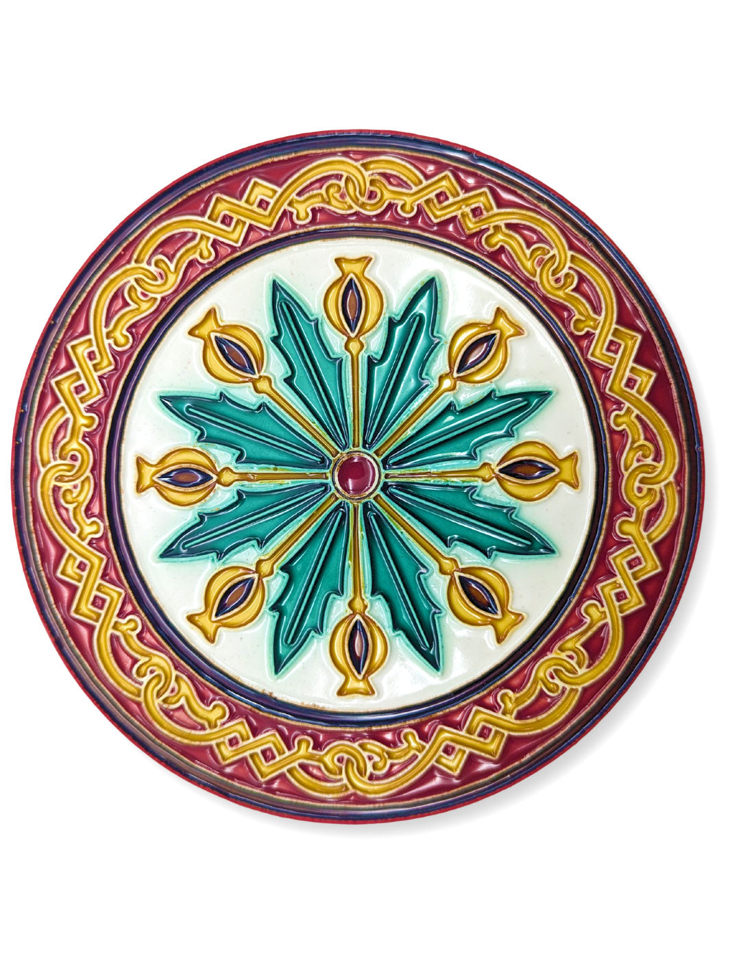 Hand-Painted Portuguese Ceramic Tile Round Trivet – Azulejos Design ...