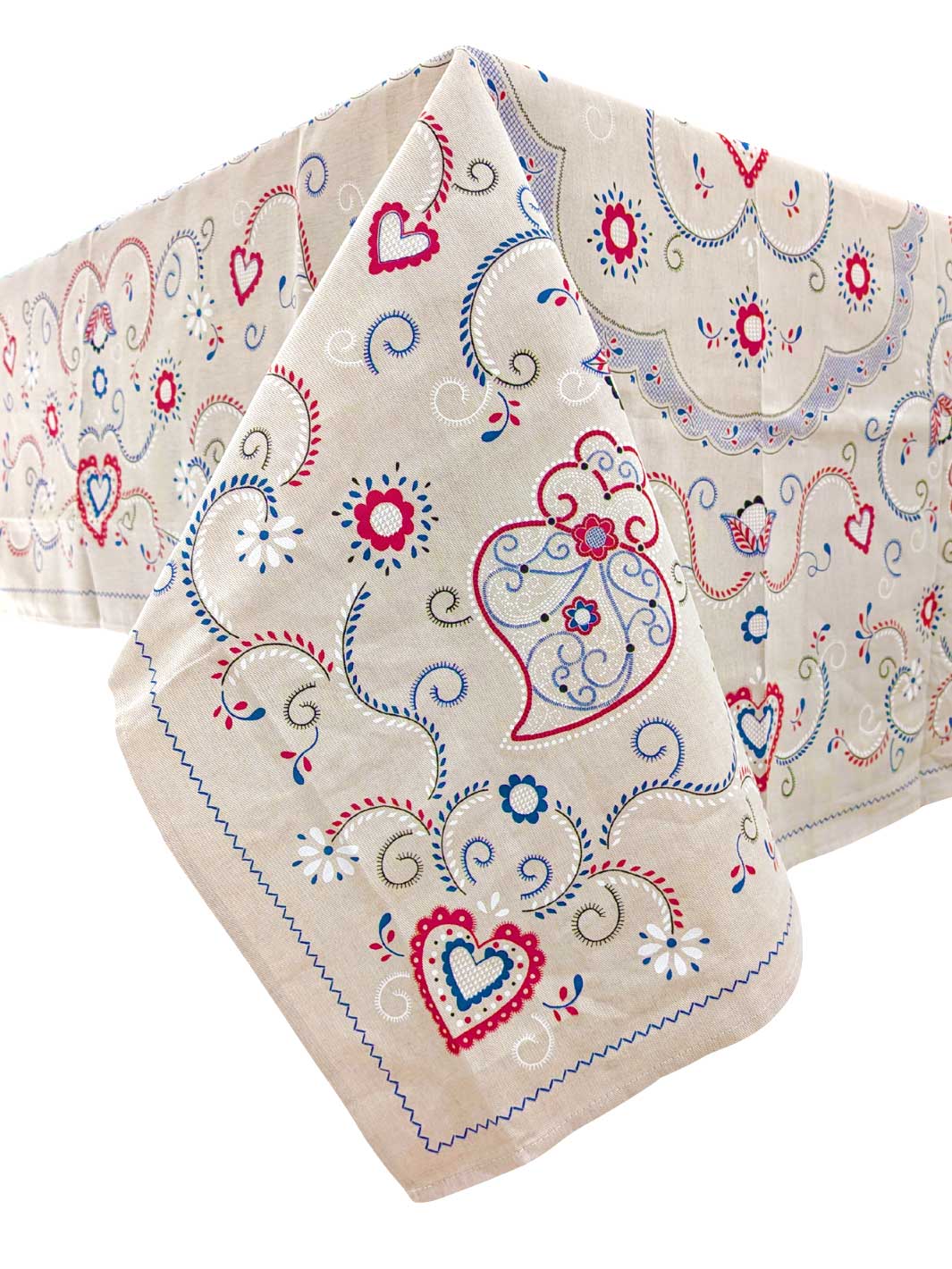 Viana Heart Cotton Tablecloth 60"x99" – Made in Portugal – We Are Portugal